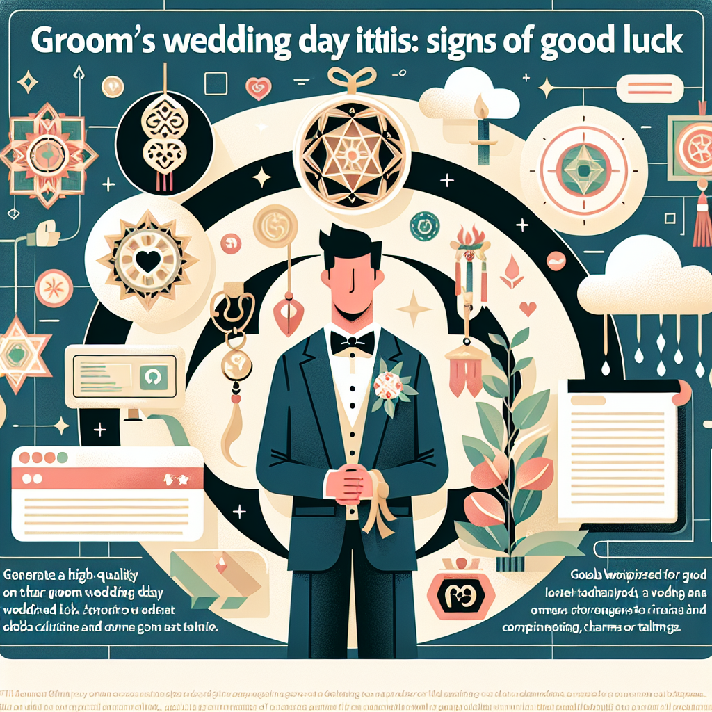 Groom's Wedding Day Rituals: Signs of Good Luck - Superstitions, Omens ...